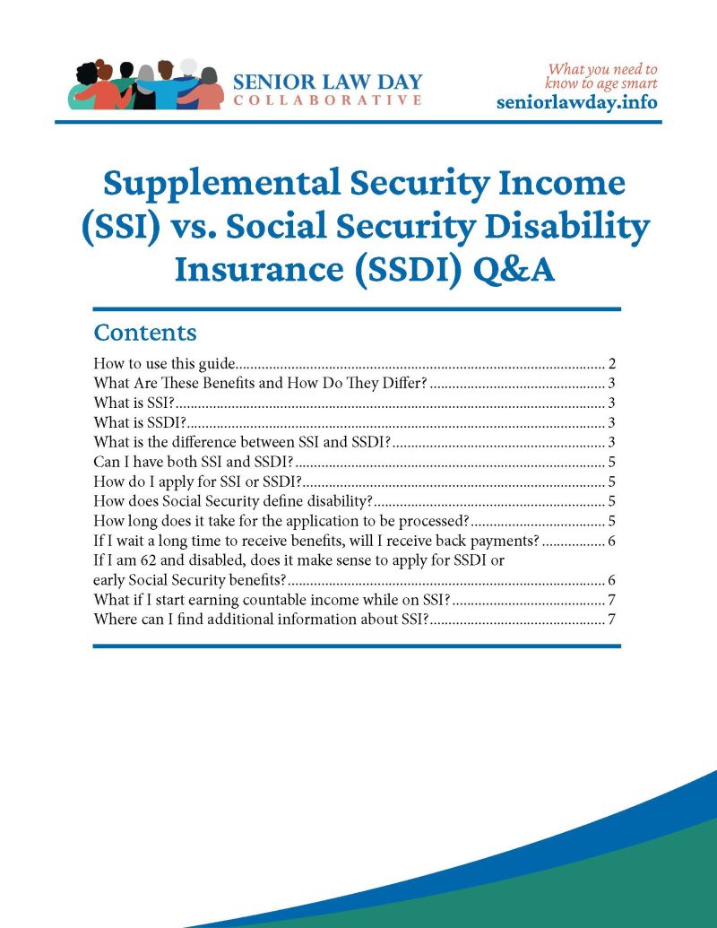Supplemental Security Income (SSI) vs. Social Security Disability Insurance (SSDI) Q&A - Senior ...